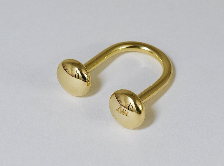 Carl Auböck Handcrafted Midcentury U-Shaped Brass Key Ring Chain Holder ...