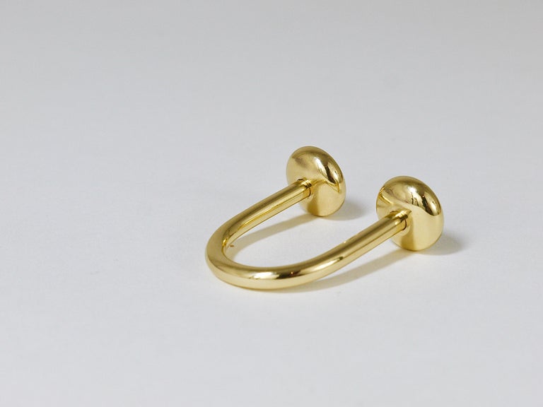 Carl Auböck Handcrafted Midcentury U-Shaped Brass Key Ring Chain Holder ...