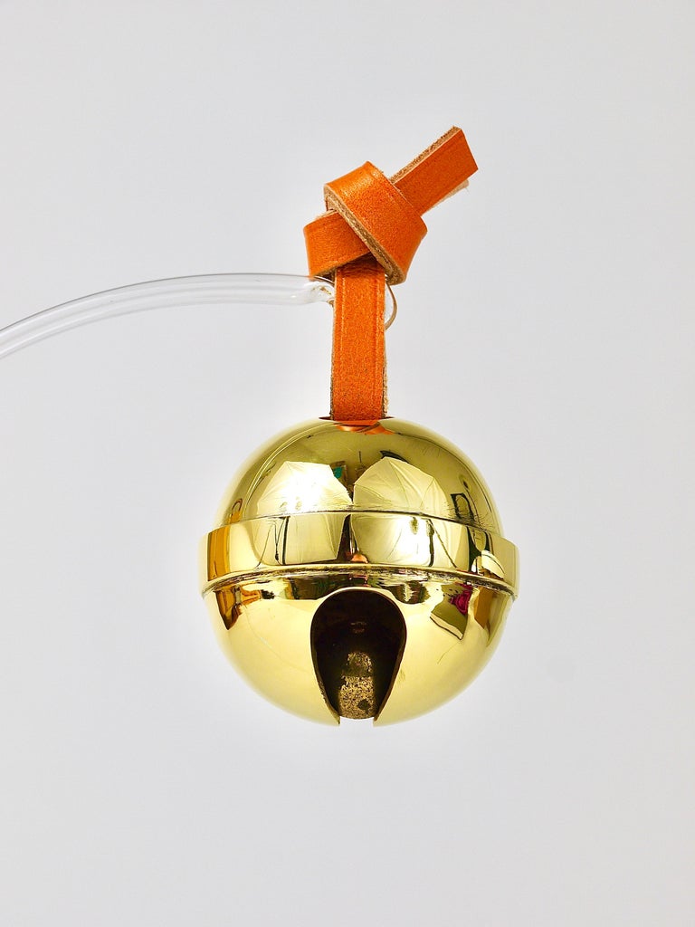 Carl Auböck Handcrafted Paperweight Jingle Bell #5039, Brass, Leather ...
