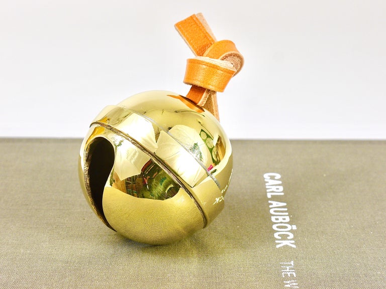 Carl Auböck Handcrafted Paperweight Jingle Bell #5039, Brass, Leather ...