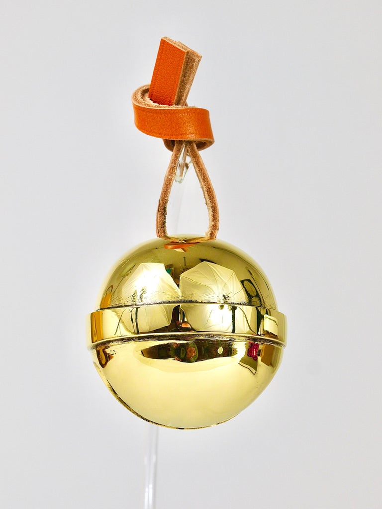 Carl Auböck Handcrafted Paperweight Jingle Bell #5039, Brass, Leather ...
