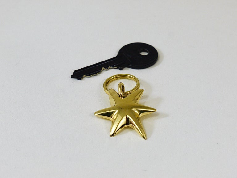 Carl Auböck Midcentury Brass Star Sea Star Starfish Key Ring Chain ...