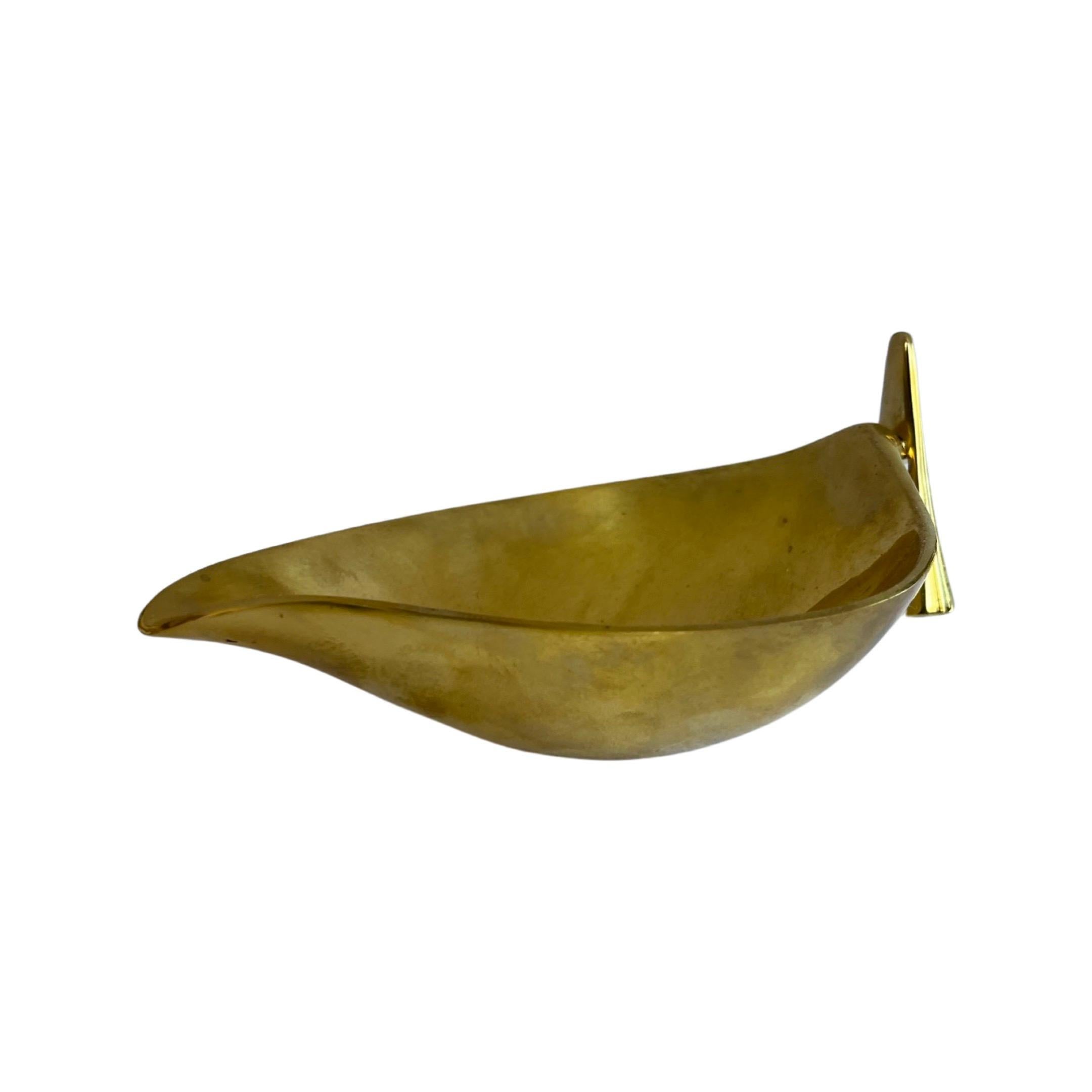 Carl Aubock Mid-Century Modern Brass Ashtray and Snuffer #3514 1950s ...