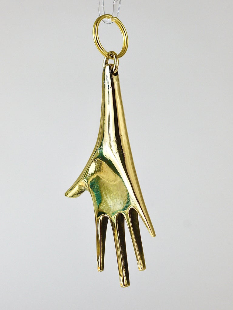 Carl Auböck Midcentury Very Large Hand Figurine Key Ring Chain Holder ...