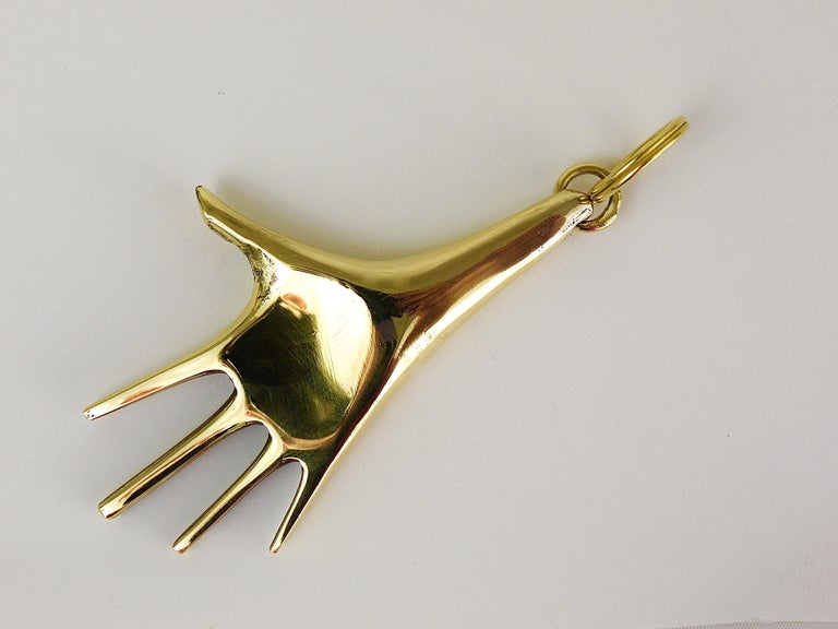 Carl Auböck Midcentury Very Large Hand Figurine Key Ring Chain Holder ...