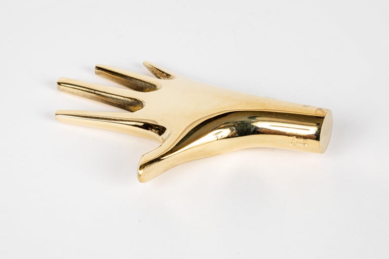 Carl Auböck Model #4223 'Hand' Brass Paperweight For Sale at 1stDibs