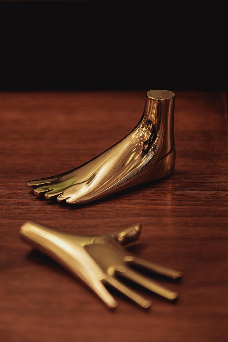 Carl Auböck Model #4273 'Foot' Brass Paperweight For Sale at 1stDibs