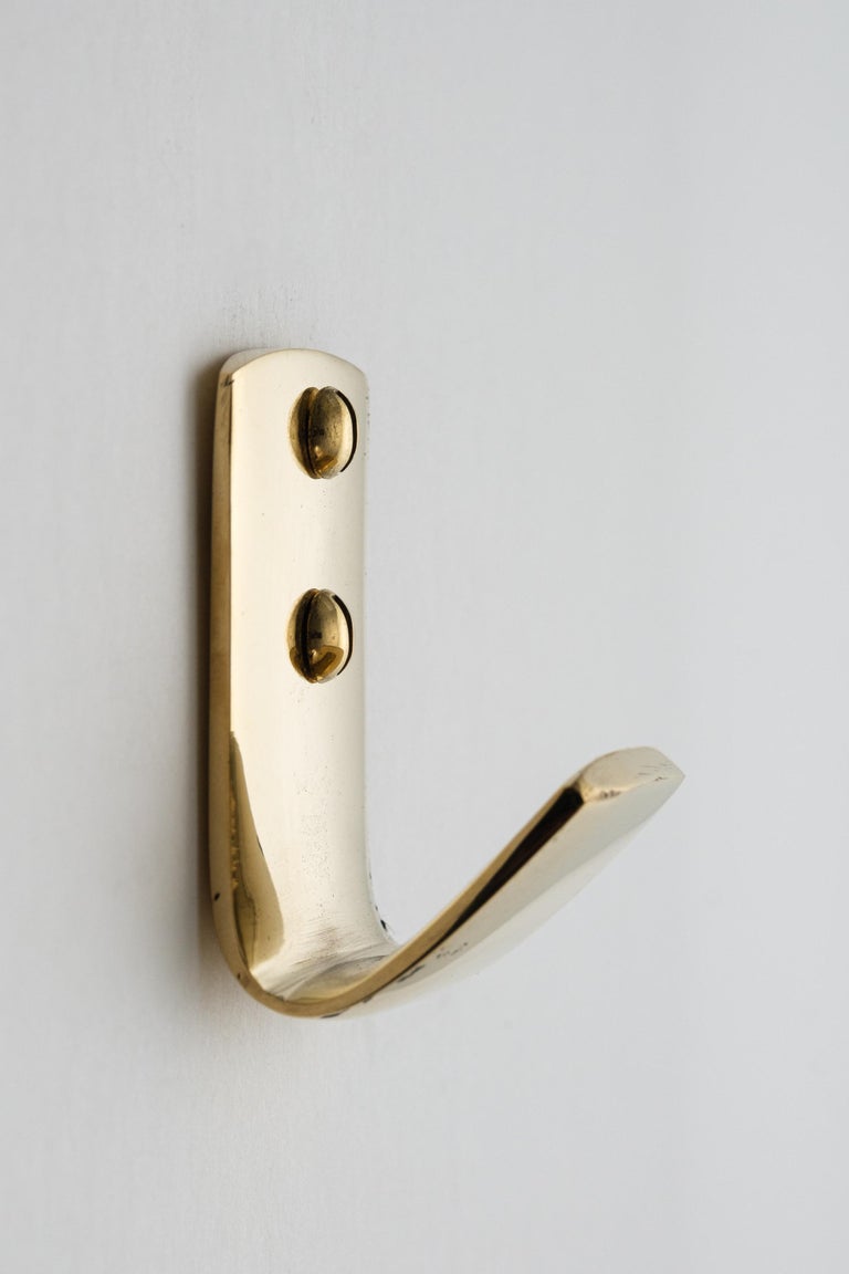 Carl Auböck Model #5262 Polished Brass Hook For Sale at 1stDibs