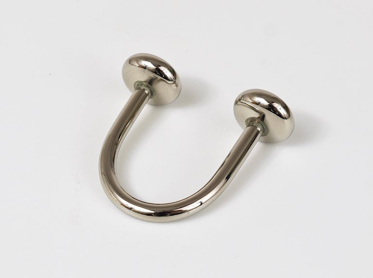 Carl Auböck Nickel Plated U-Shaped Brass Key Ring Chain Holder Knopferl ...