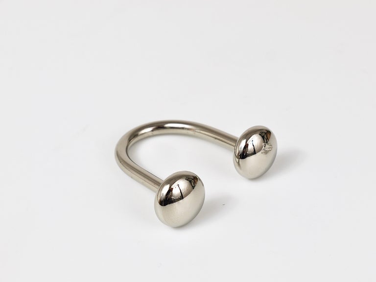 Carl Auböck Nickel Plated U-Shaped Brass Key Ring Chain Holder Knopferl ...