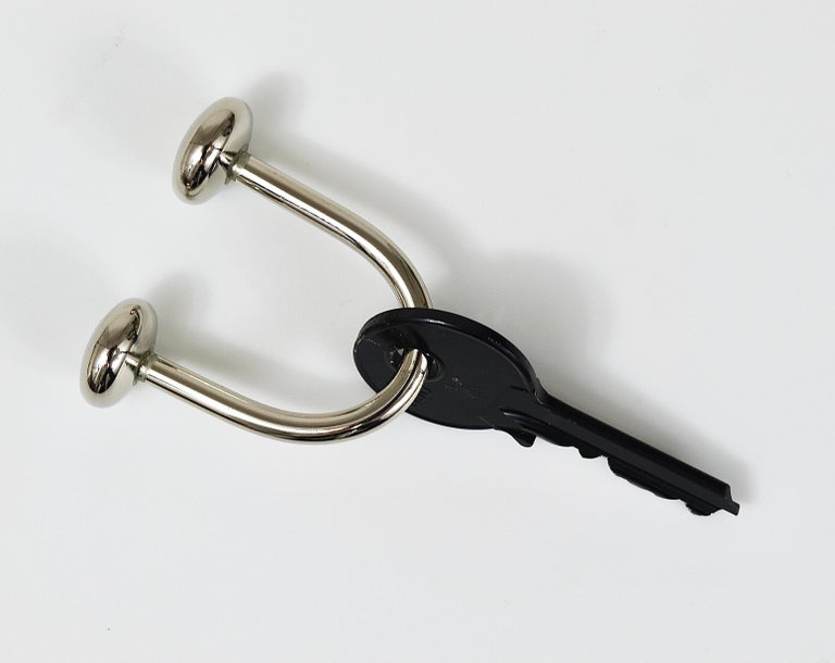 Carl Auböck Nickel Plated U Shaped Brass Key Ring Chain Holder Knopferl For Sale At 1stdibs