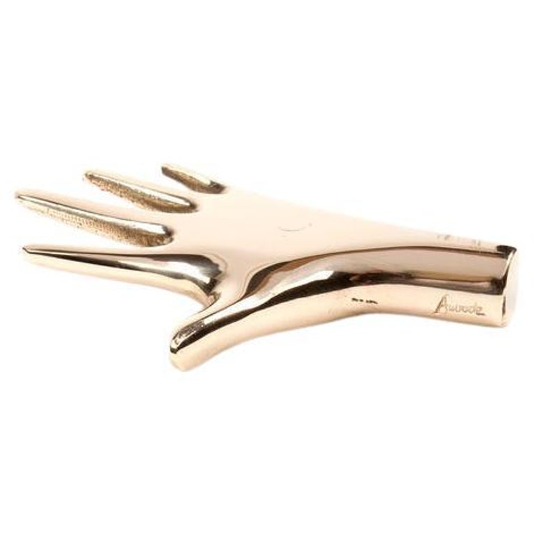 Carl Auböck Paperweight Hand #4223, Brass For Sale at 1stDibs