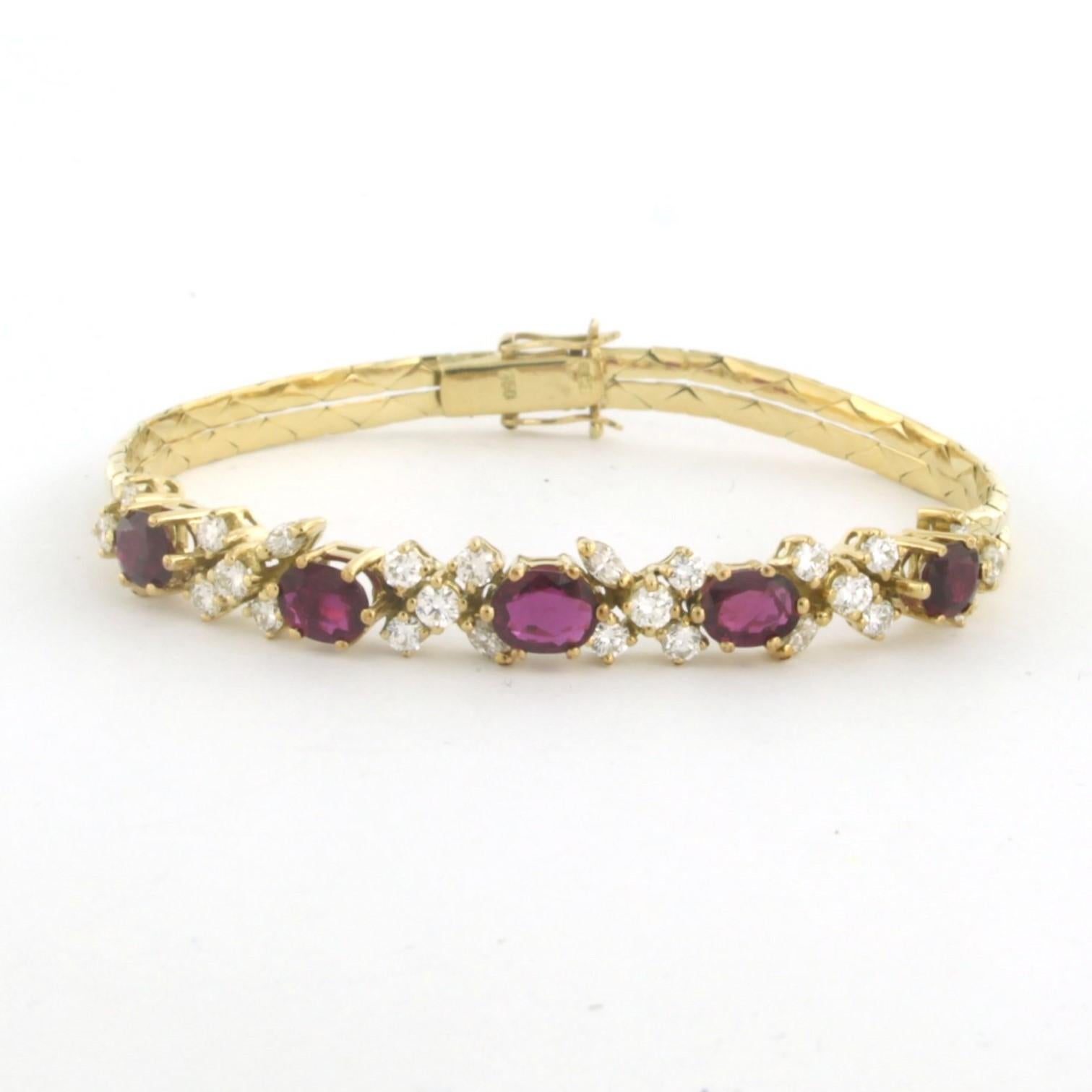 CARL BUCHERER - Bracelot set with ruby and diamonds 18k yellow gold For ...