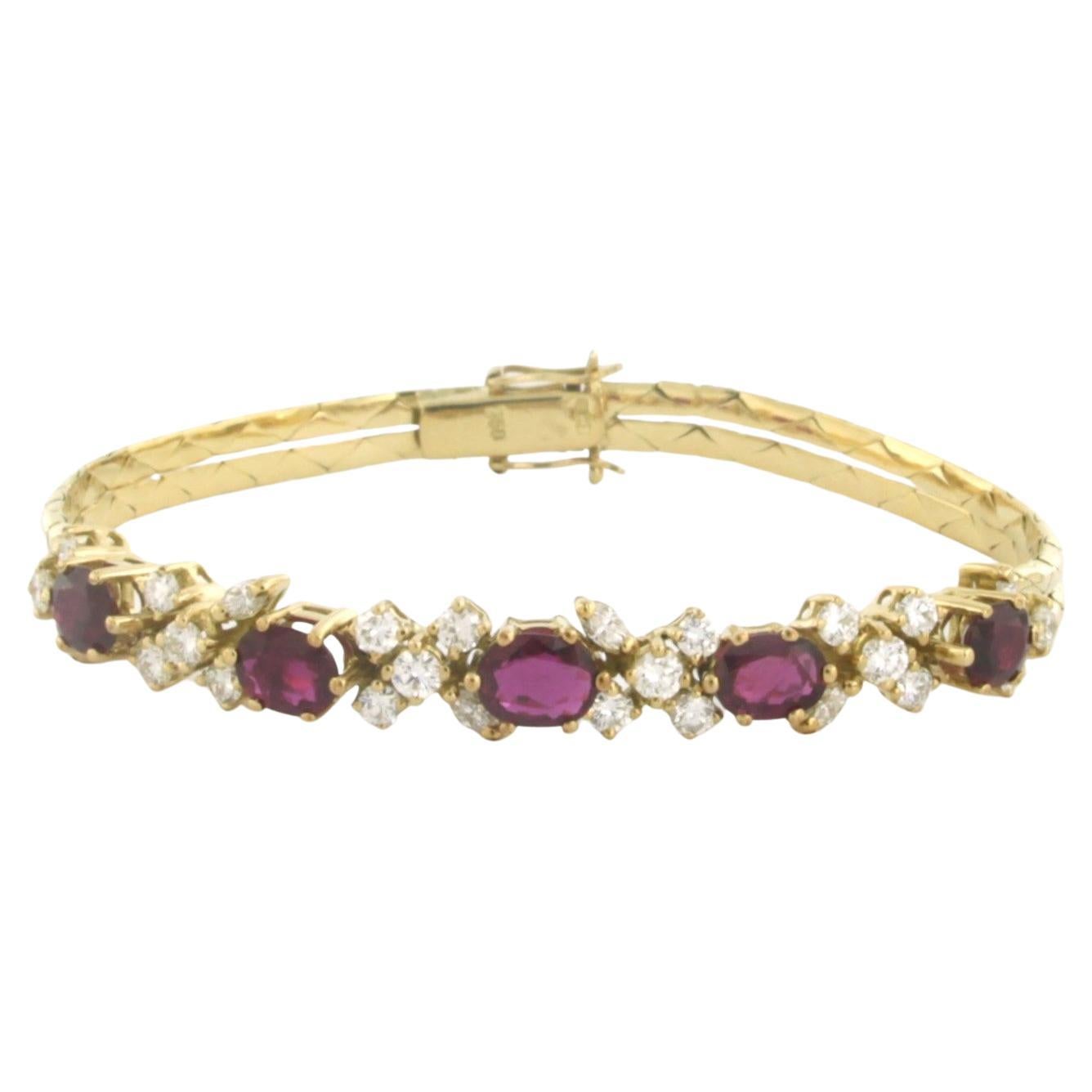 CARL BUCHERER - Bracelot set with ruby and diamonds 18k yellow gold For ...
