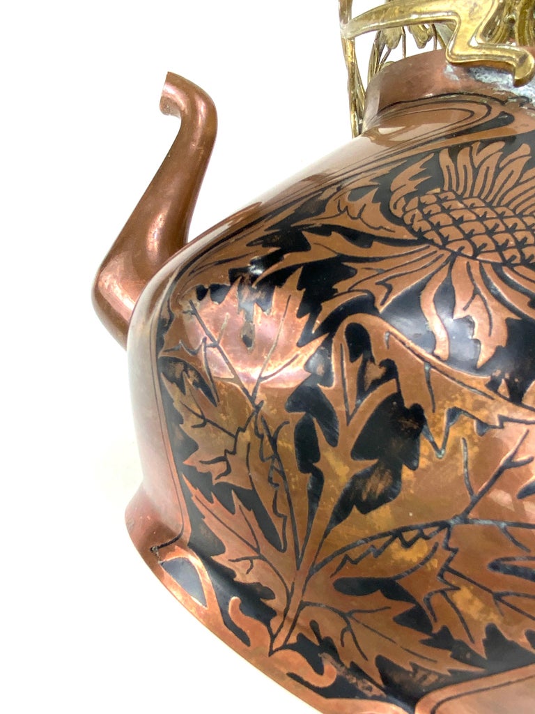 Carl Deffner Art Nouveau Copper Tea Kettle on a Comfort, circa 1895 ...