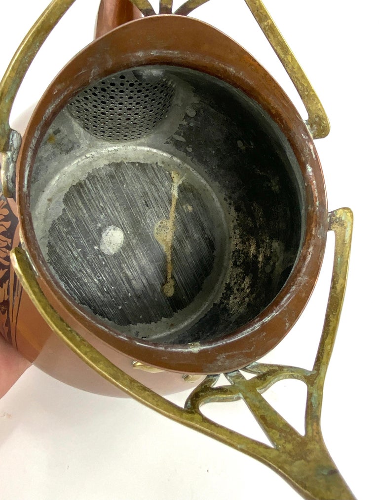 Carl Deffner Art Nouveau Copper Tea Kettle on a Comfort, circa 1895 ...