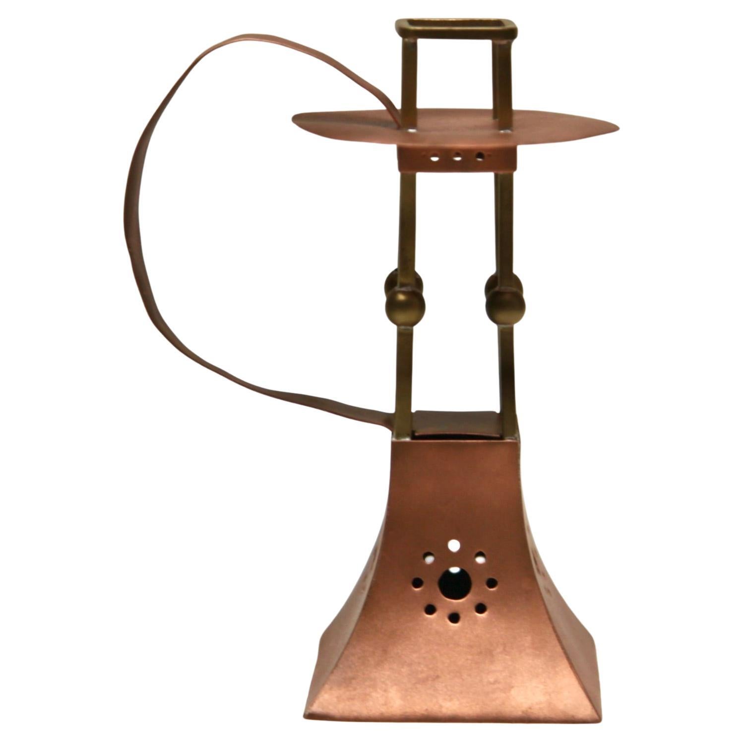 Carl Deffner, Esslingen Arts and Crafts Copper and Brass Candleholder ...