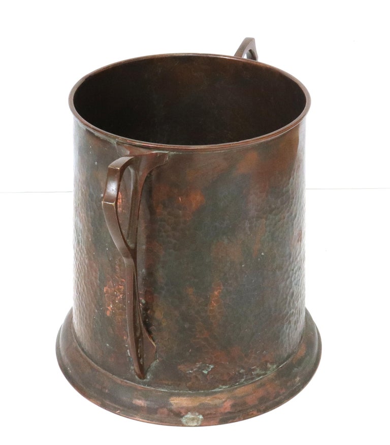Carl Deffner German Jugendstil Wine Cooler in Hammered Copper and Cast ...