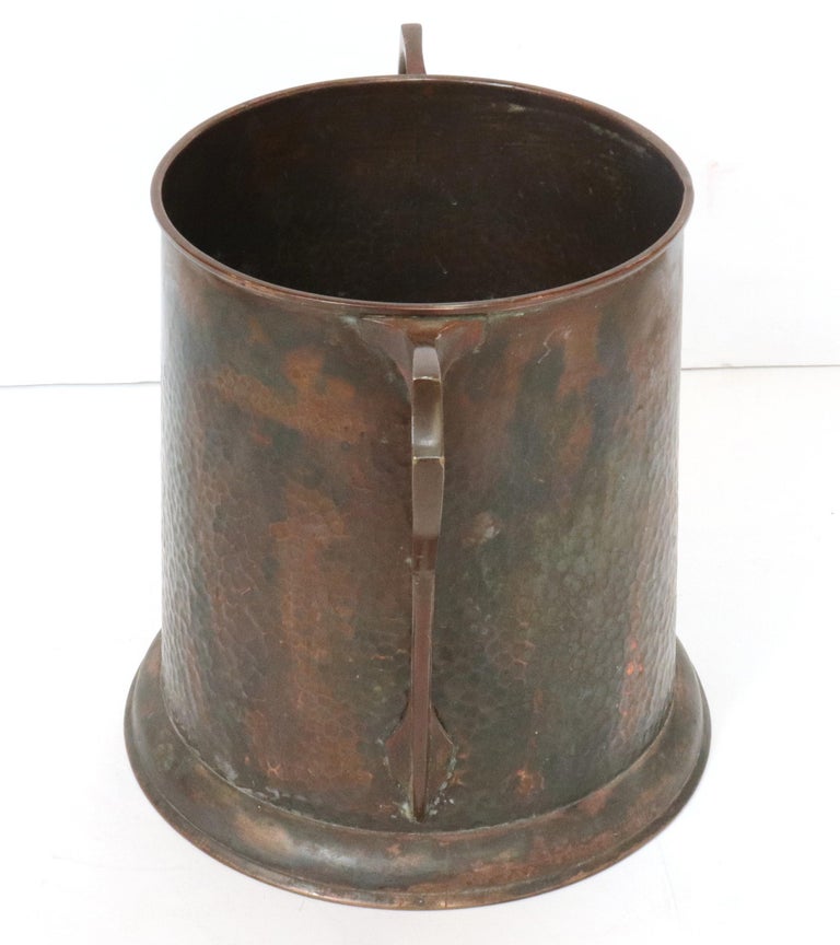 Carl Deffner German Jugendstil Wine Cooler in Hammered Copper and Cast ...
