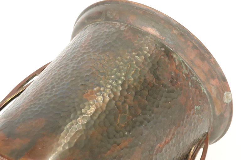 Carl Deffner German Jugendstil Wine Cooler in Hammered Copper and Cast ...