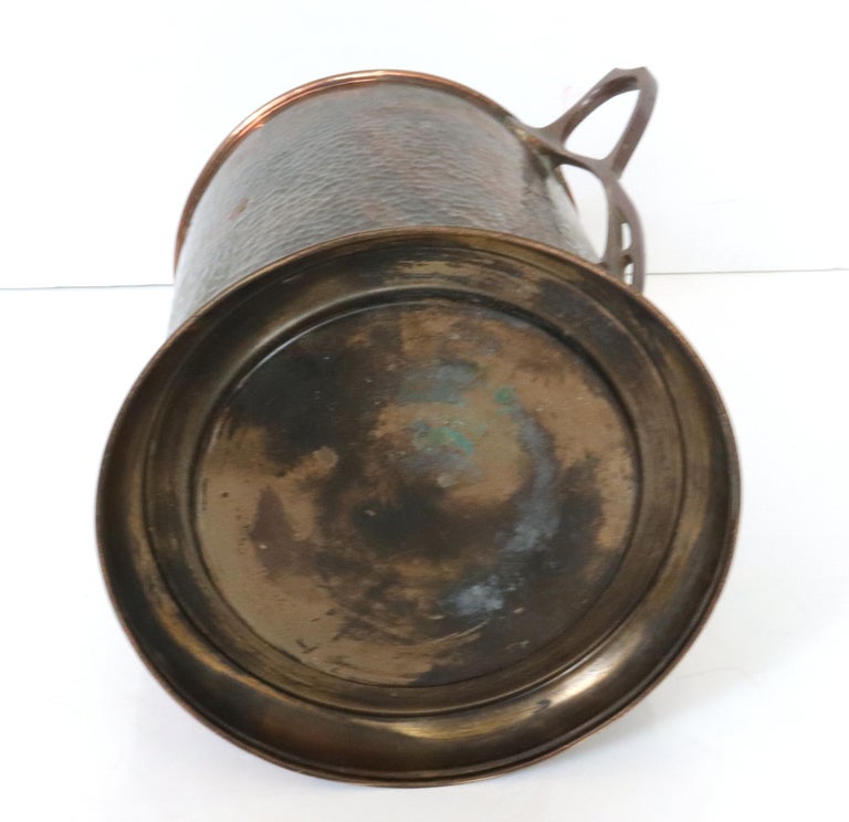 Carl Deffner German Jugendstil Wine Cooler in Hammered Copper and Cast ...