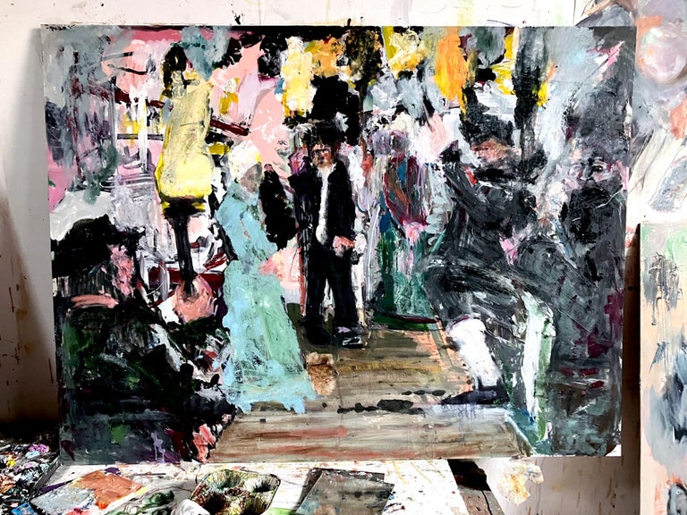 C. Dimitri - In the Gloaming, colorful abstract group of figures For ...