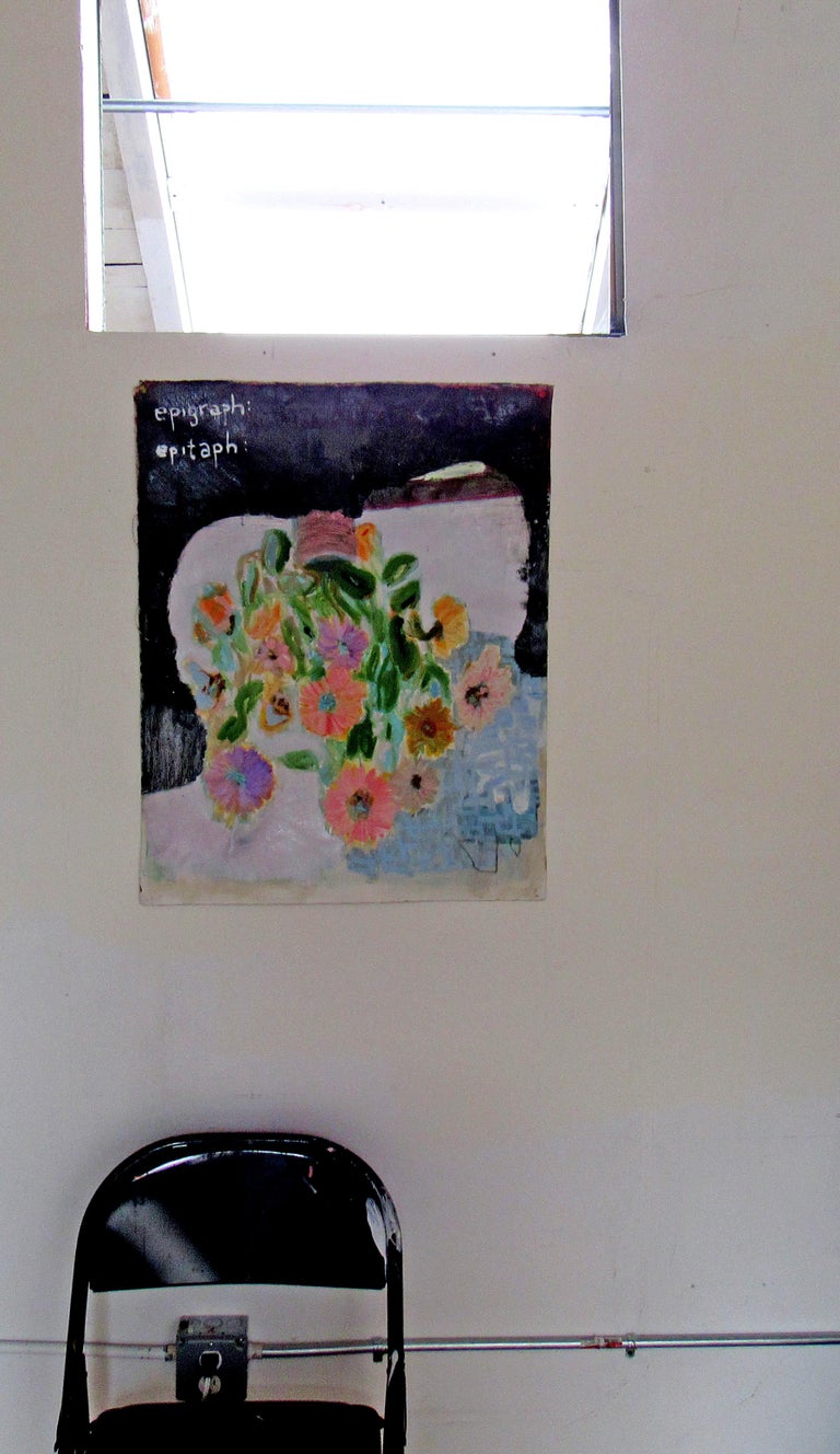 C. Dimitri - Flower Duet, abstracted black and white figure w colorful ...