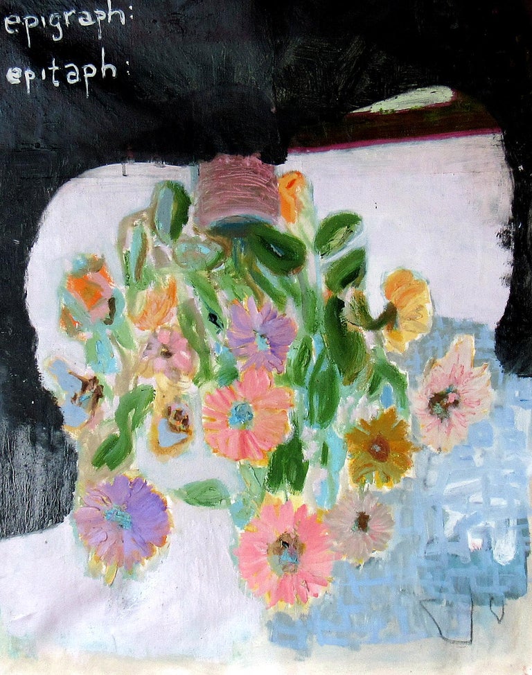 C. Dimitri - Flower Duet, abstracted black and white figure w colorful ...