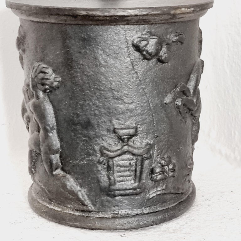 Carl Elmberg, Tobacco Jar in Cast Iron, Näfveqvarns Bruk, Swedish Grace ...