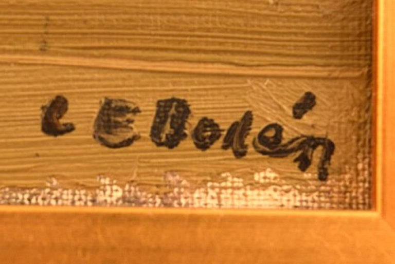 Carl-Eric Bodén (1909-2003), Modernist Landscape, Oil on Board at 1stDibs