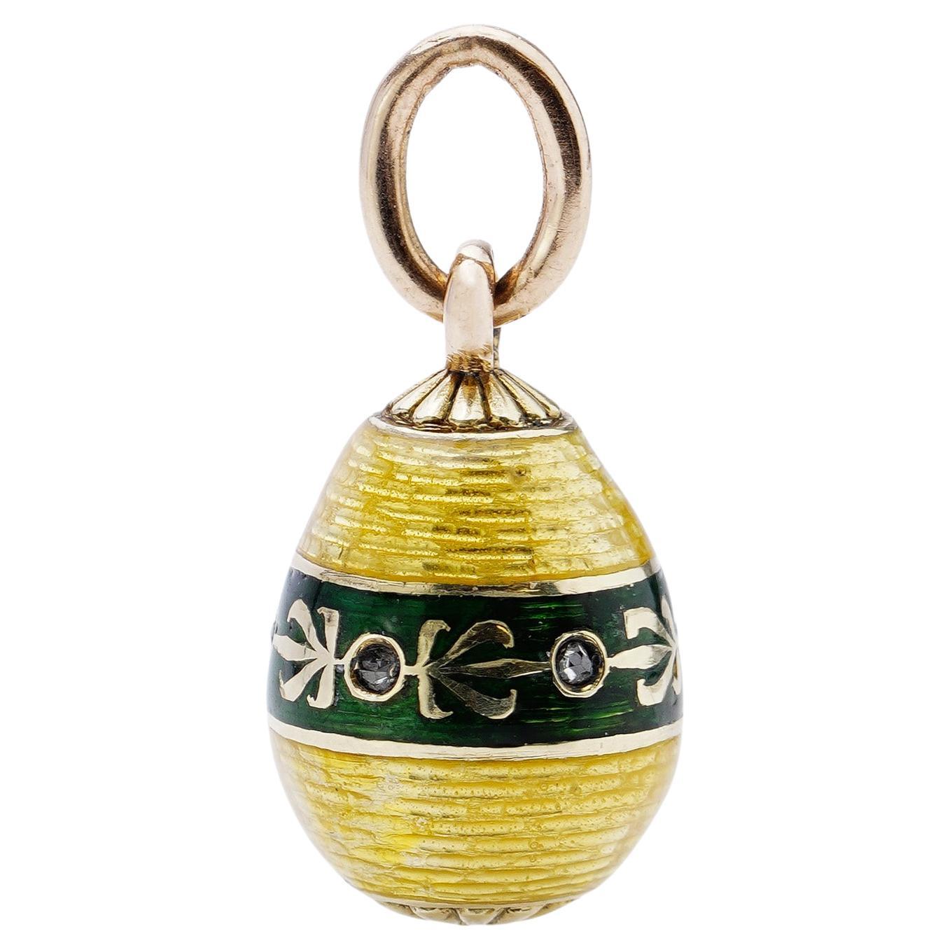 Rare Antique Faberge Chalcedony Miniature Egg Pendant, circa 1890 at ...