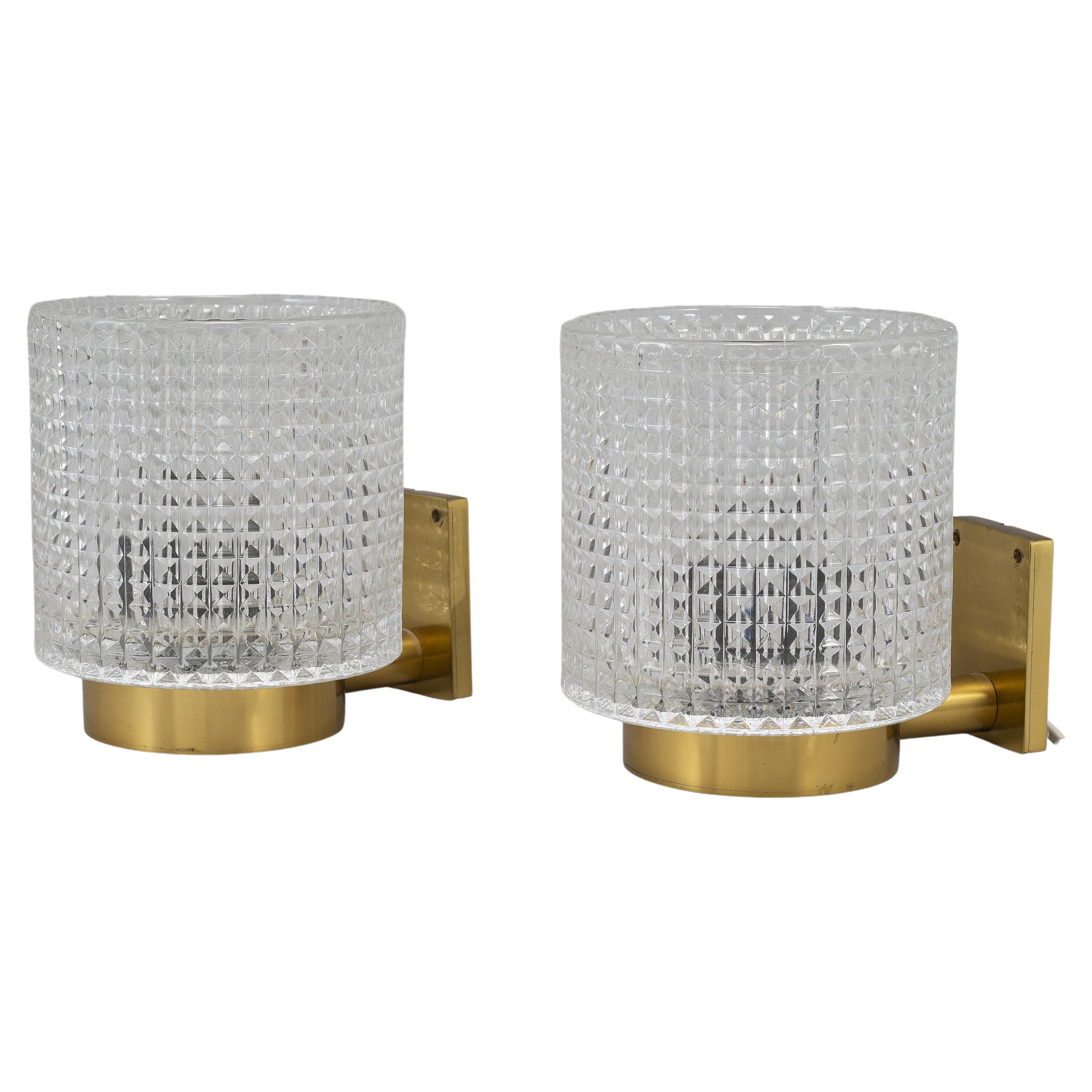 Pair of Carl Fagerlund Sconces for Orrefors For Sale at 1stDibs