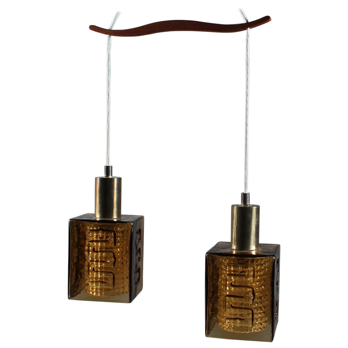 Scandinavian Glass Pendant Lamp Designed by Carl Fagerlund at 1stDibs