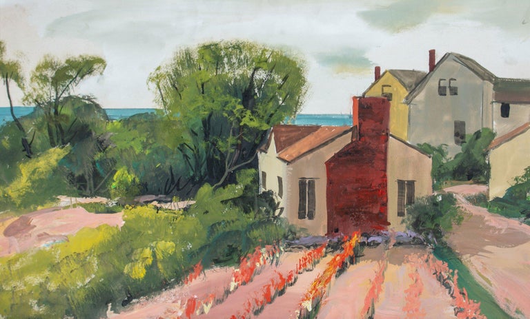 Carl Frederick Gaertner - Flower Garden, Cape Cod, Mid-Century ...