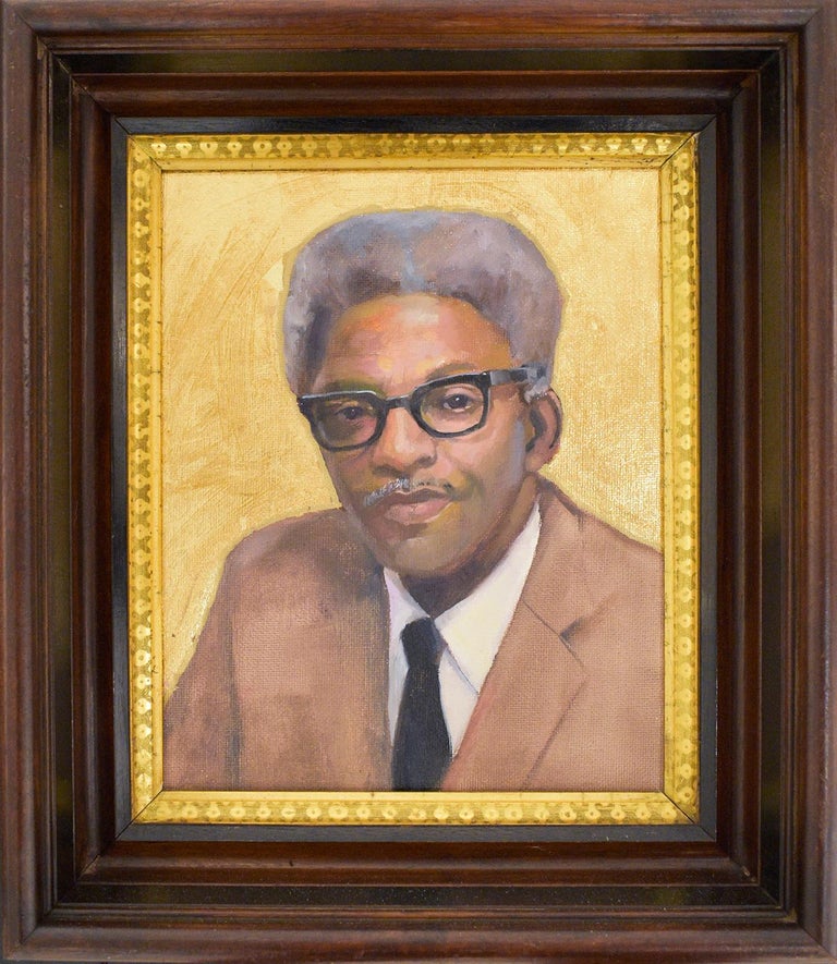 Carl Grauer - Bayard Rustin (Portrait Painting of LGBTQ Icon with Gold ...