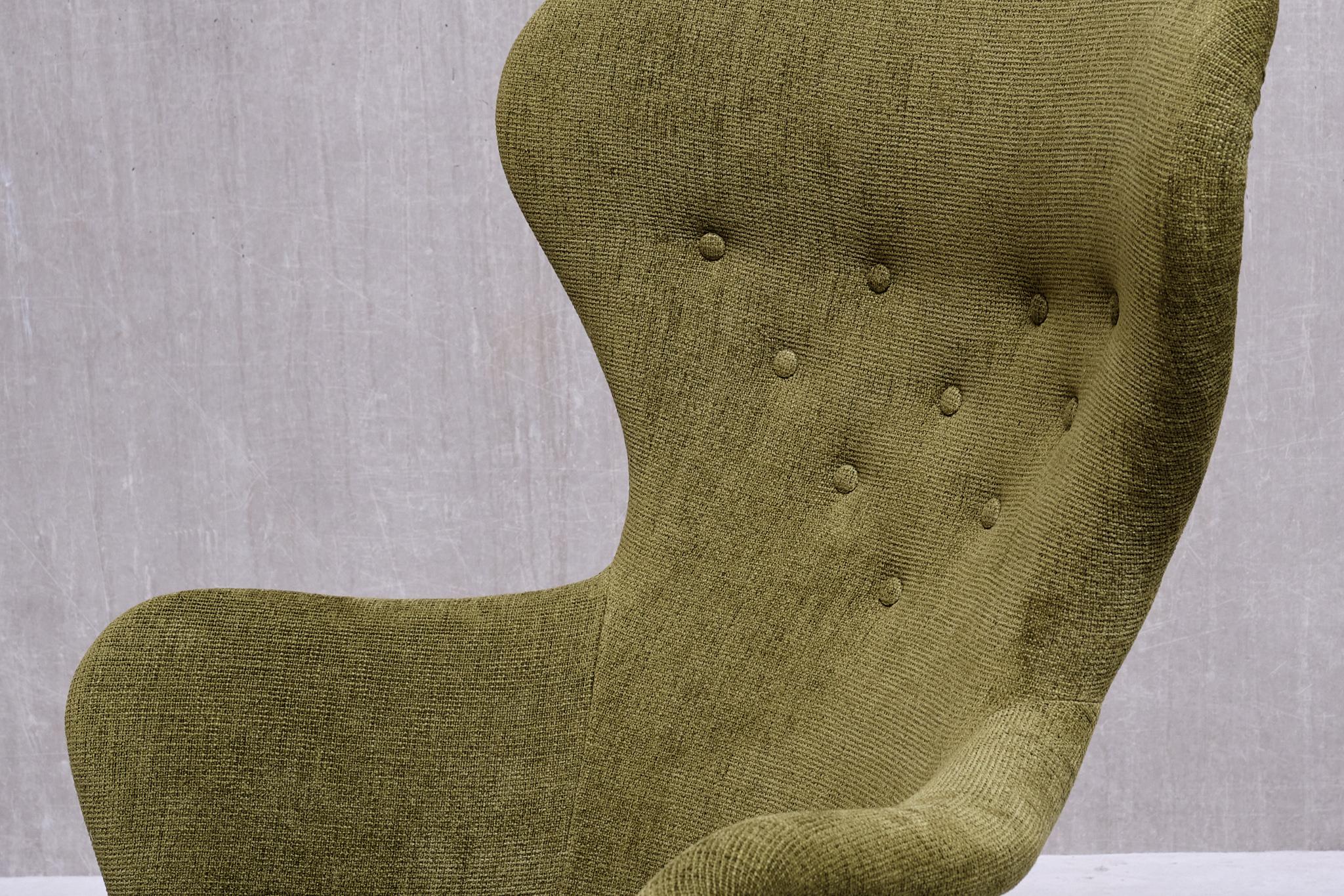Carl-Gustav Hiort Af Ornäs Armchair in Green Chenille and Birch ...