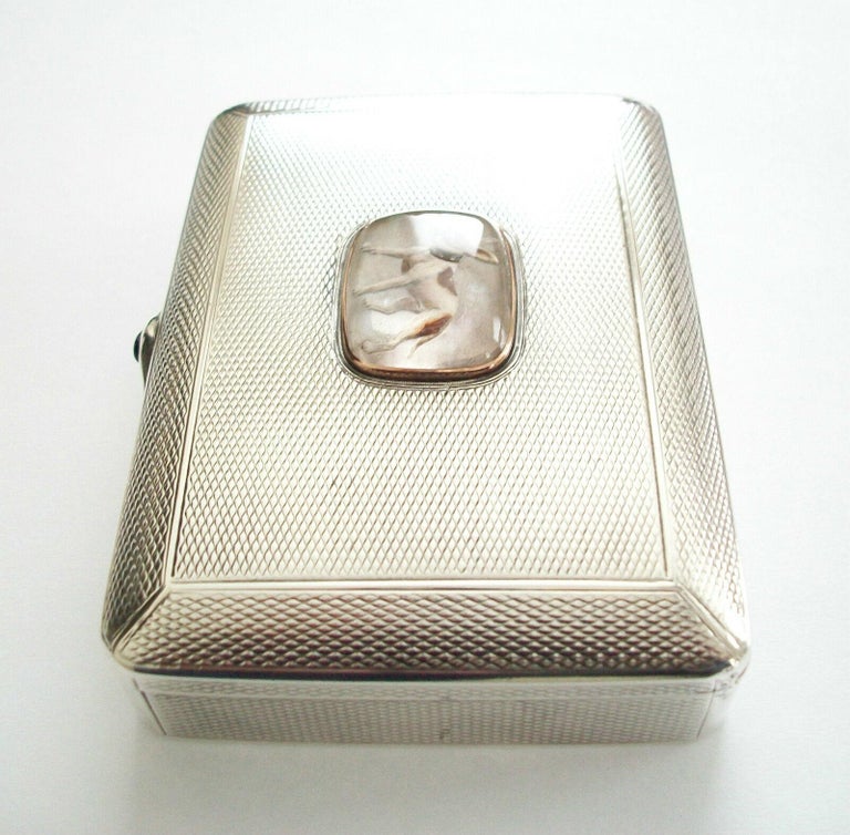 CARL HIESS, Antique Silver and Gold Snuff Box with Blue Spinel, Austria ...