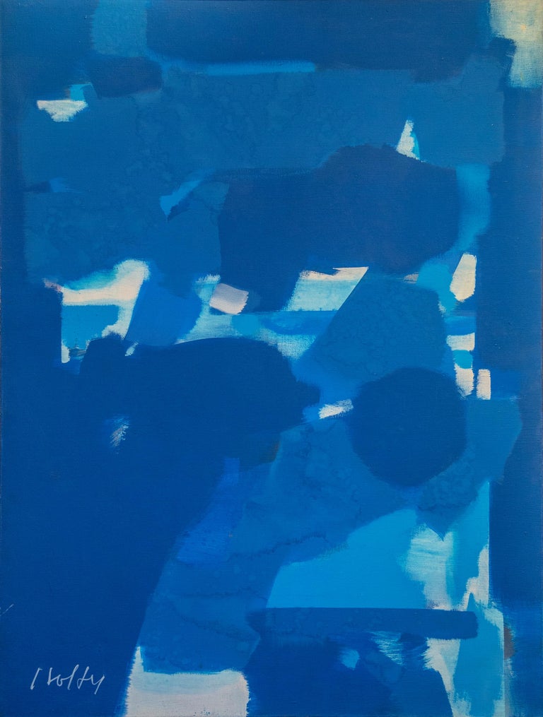 Carl Holty - Dark Blue Abstraction at 1stDibs