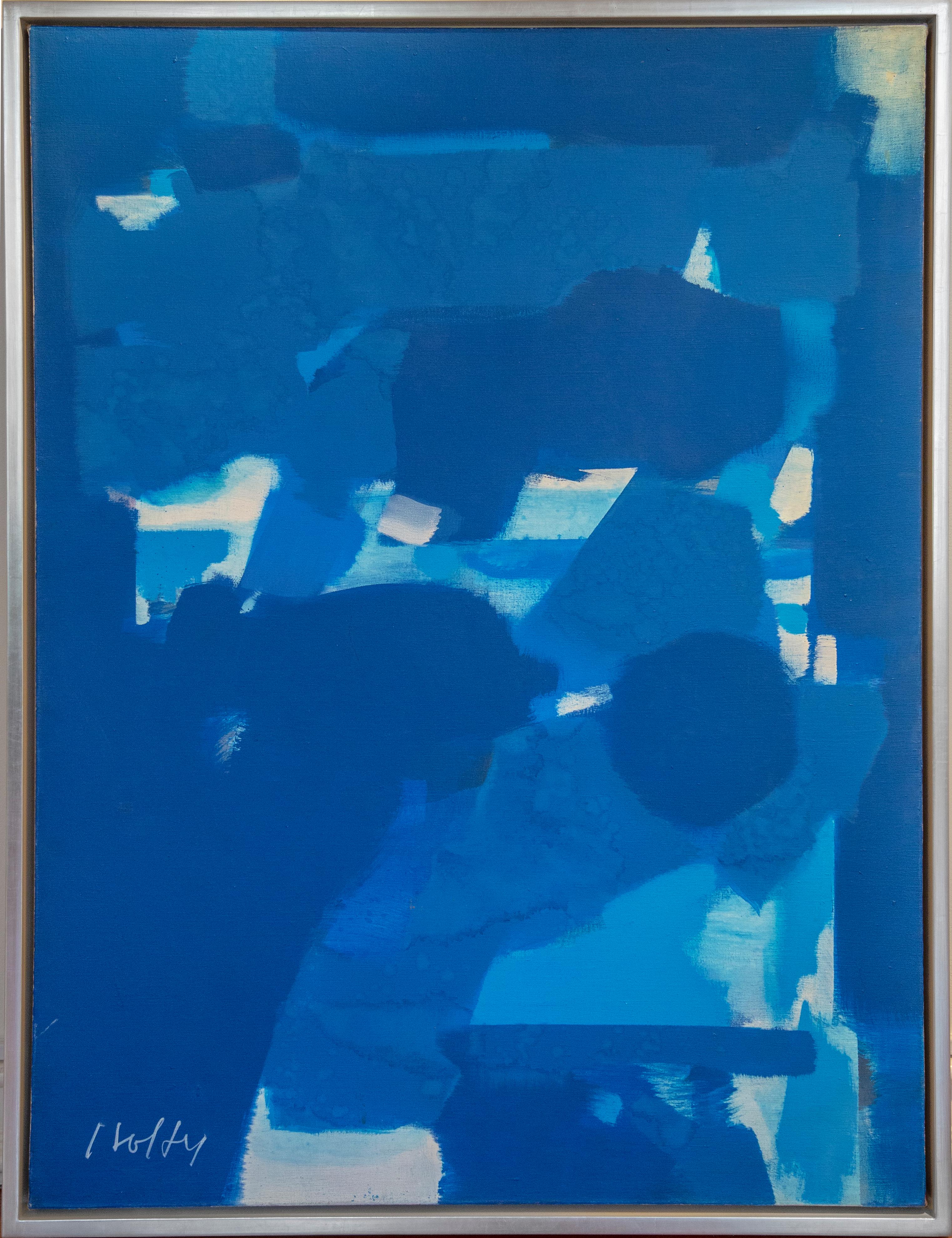 Carl Holty - Dark Blue Abstraction at 1stDibs