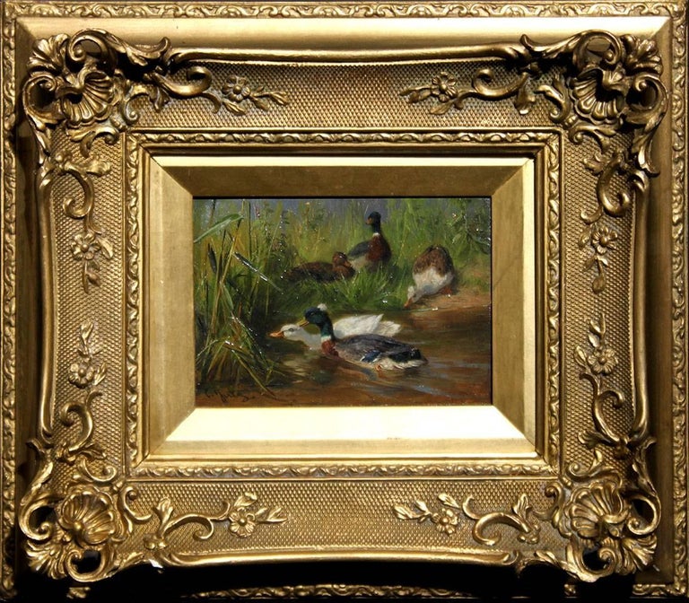 Carl Jutz the Elder - Ducks on the lake For Sale at 1stDibs