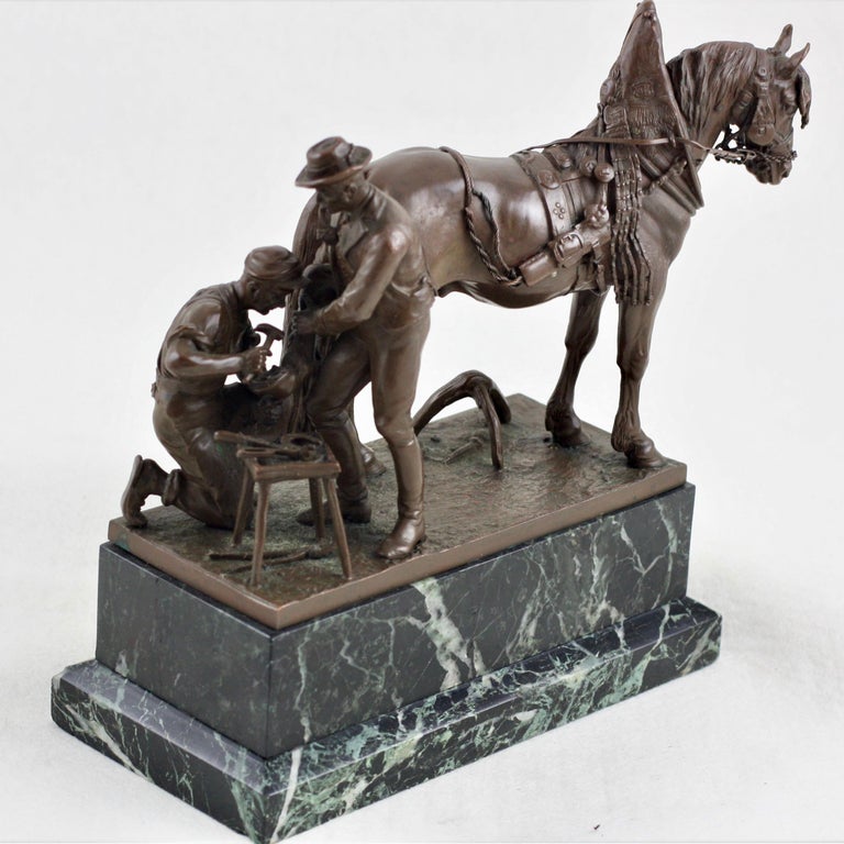 Carl Kauba '1870-1930' Bronze Two Farriers and Horse, circa 1900 For ...