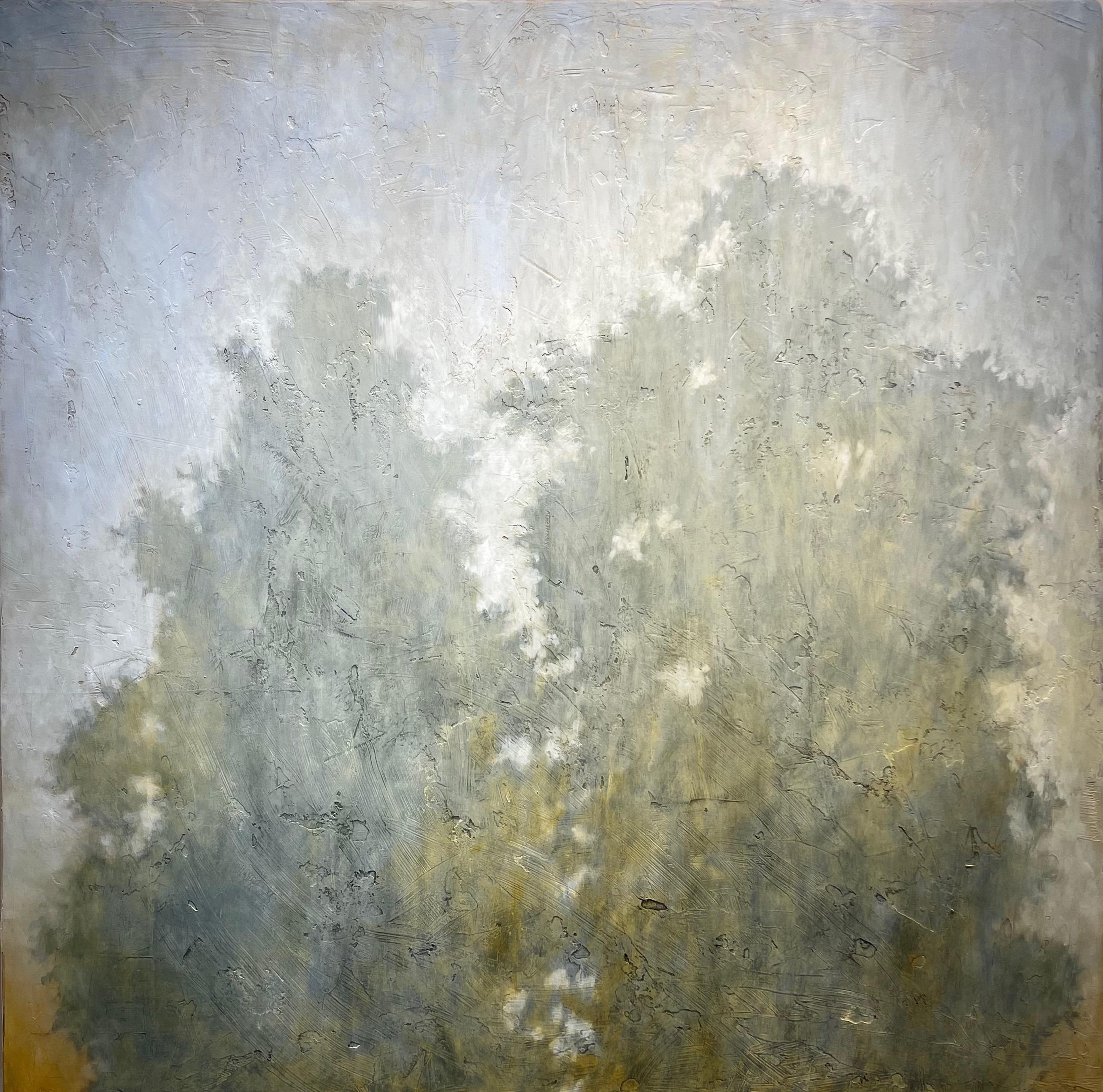 Regina Quinn - "February", oil painting, encaustic, landscape, snow ...