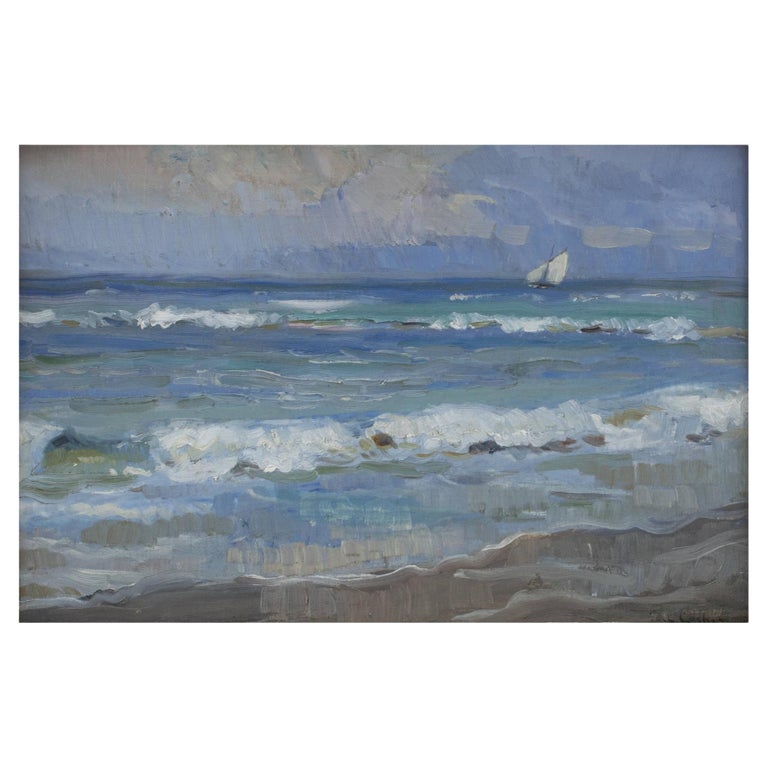 Carl Locher, Motif From Skagen, Oil On Canvas at 1stDibs