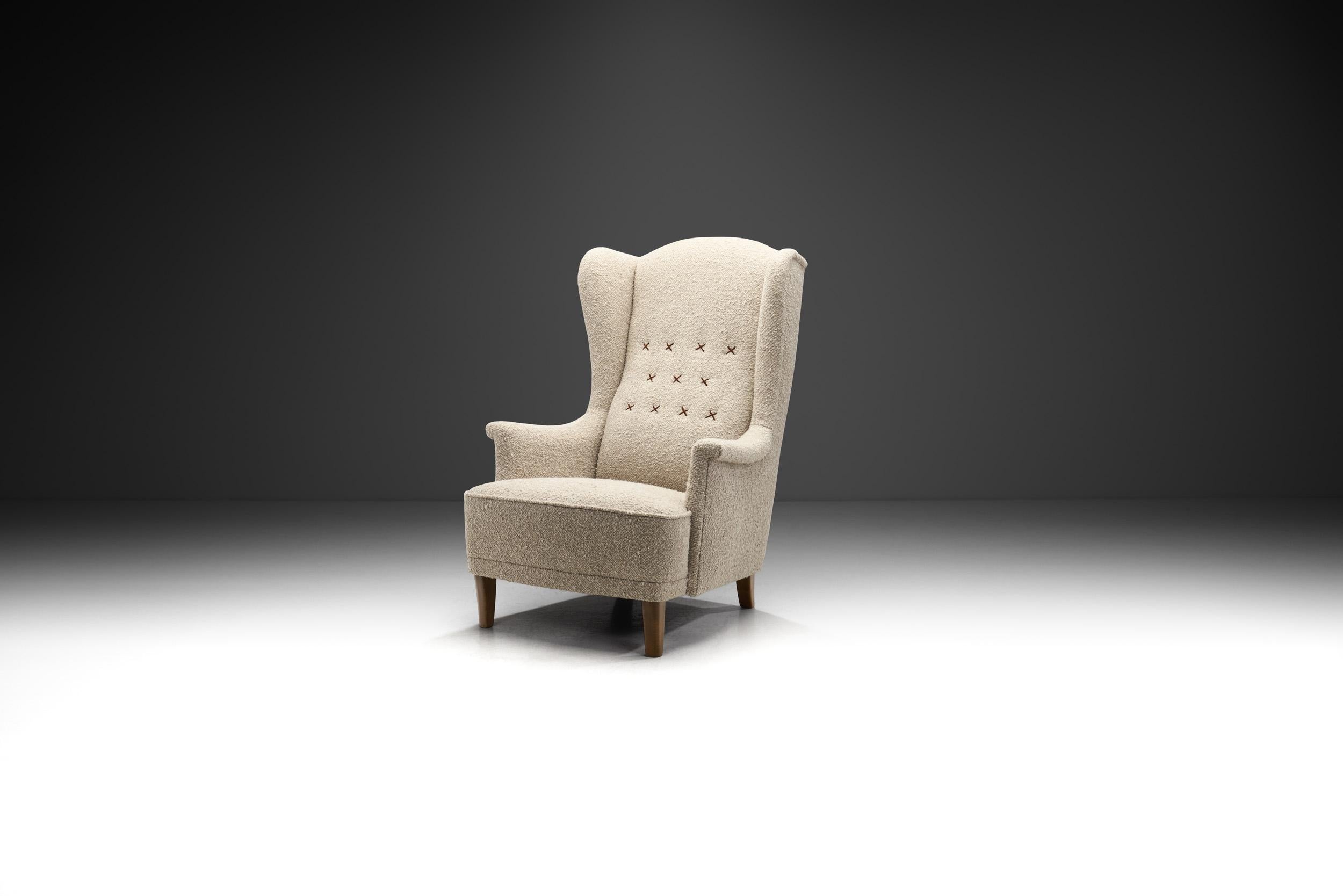 Carl Malmsten "Åldermannen" Winged Armchair for O.H. Sjögren, Sweden ...