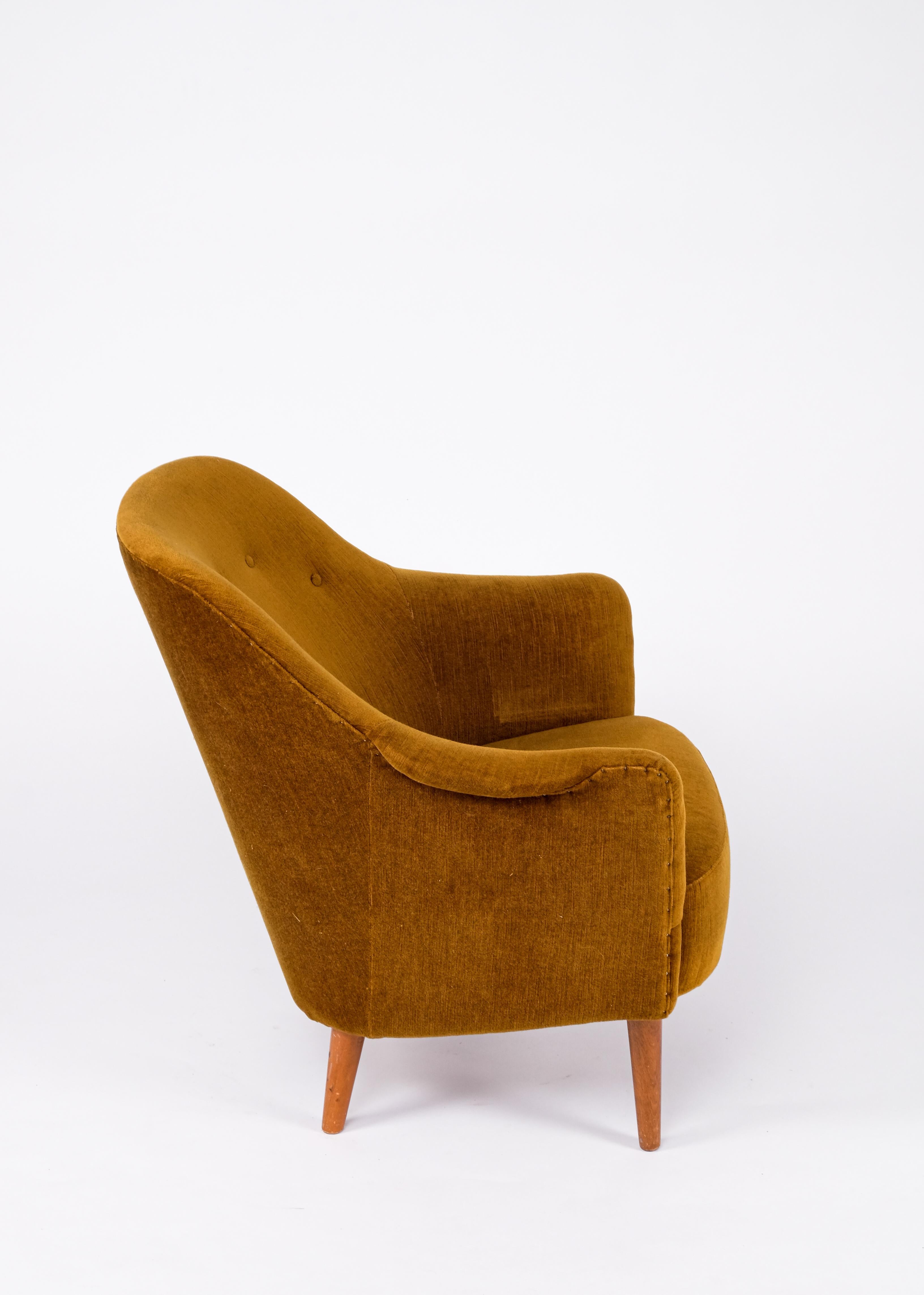 Carl Malmsten "Samspel" Lounge Chair, 1960s at 1stDibs