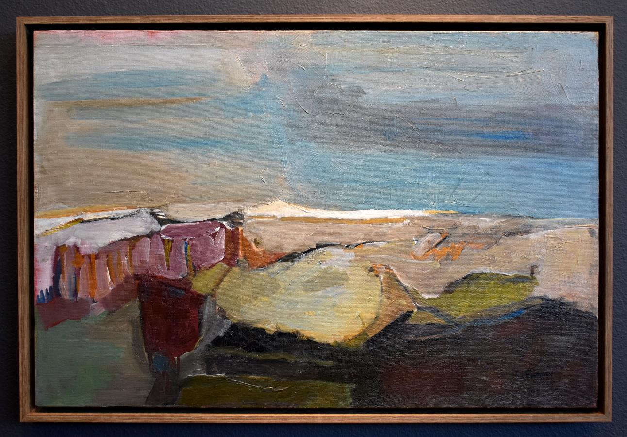 Carl Rice Embrey - "West Texas Rocky Landscape" Abstract Mid Century ...