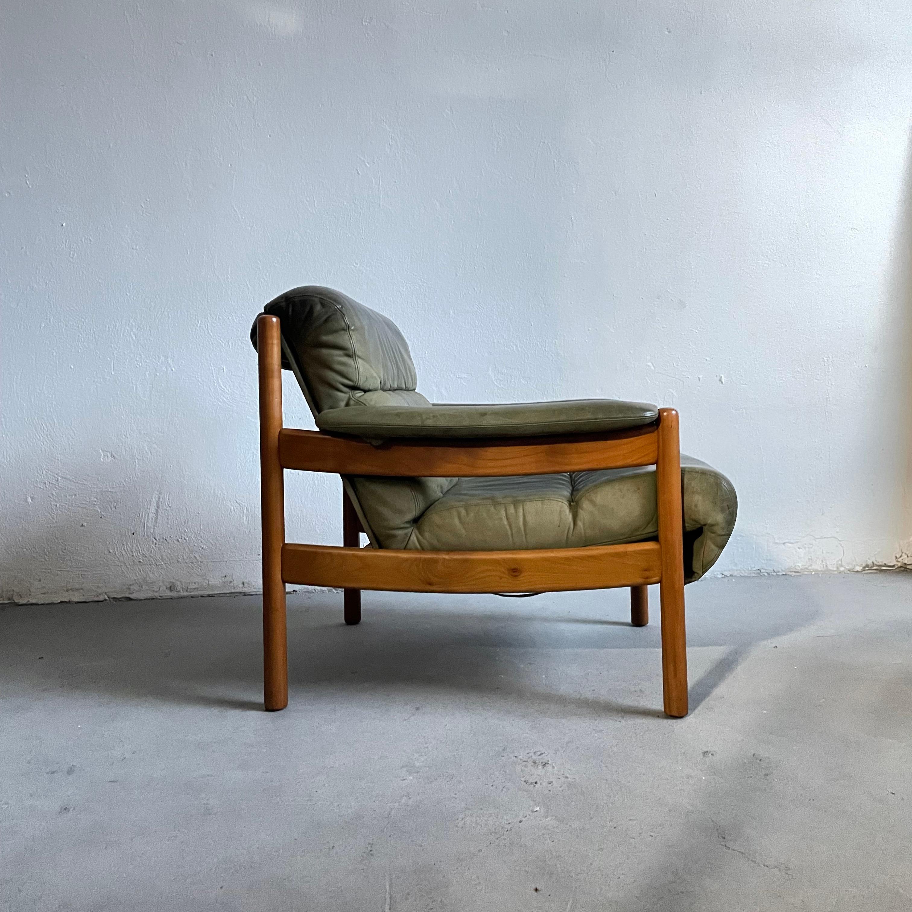 Carl Straub Mid-Century Scandinavian Design Lounge Chair in Green ...