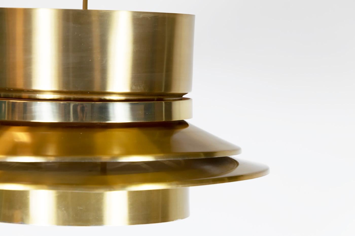 Carl Thore Brass Pendant for Granhage Metalindustri Sweden 1960s at 1stDibs