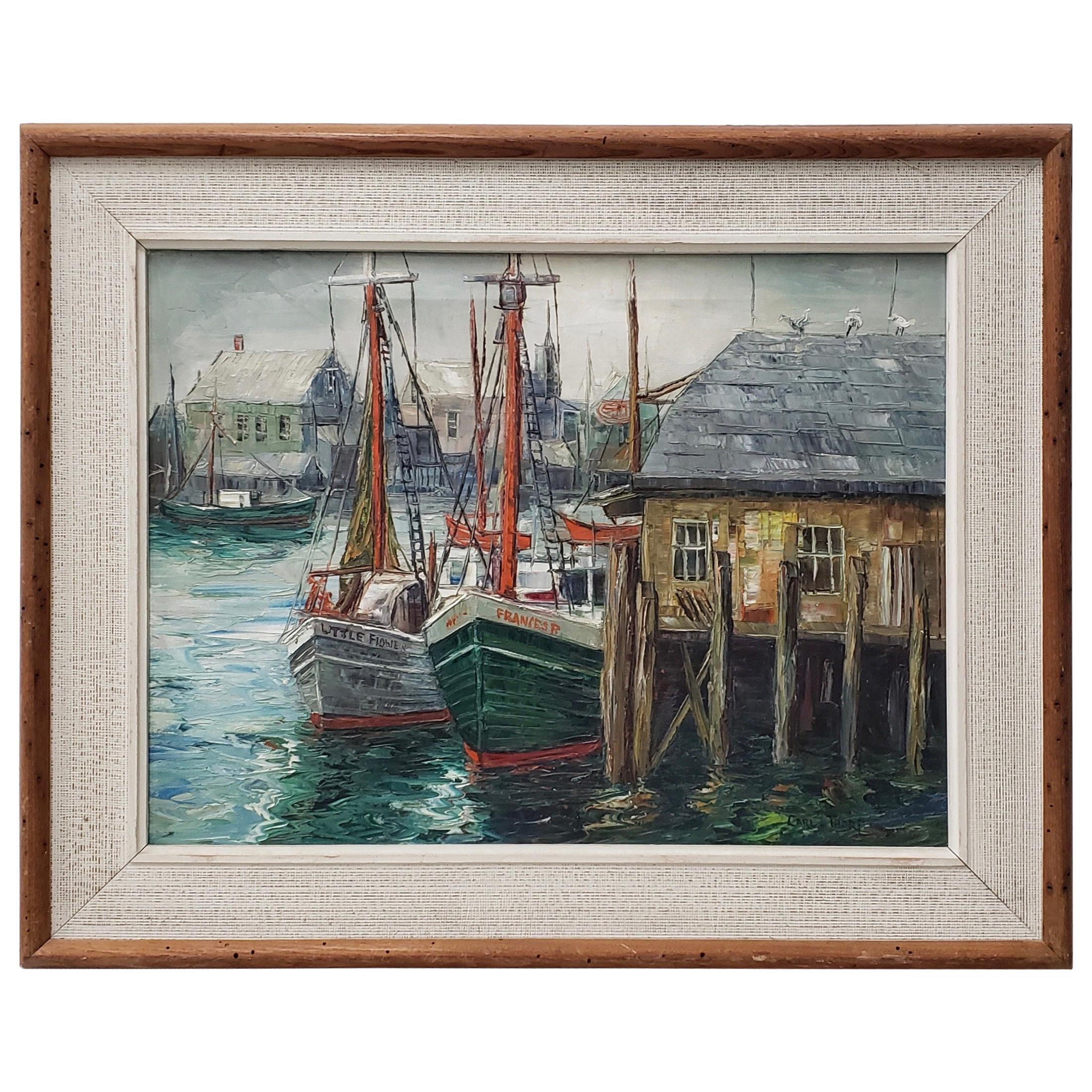 Mid-Century English Artist D. Smith Oil Painting, England at 1stdibs