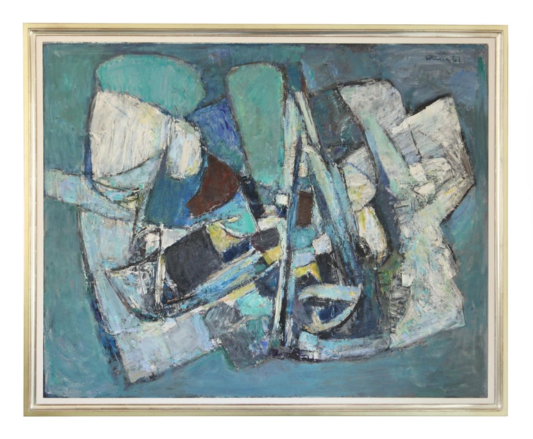 Carl Walter Liner - Komposition blau For Sale at 1stDibs